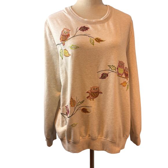 Alfred Dunner | Tops | Alfred Dunner Fall Owls Sweatshirt Womens Large ...